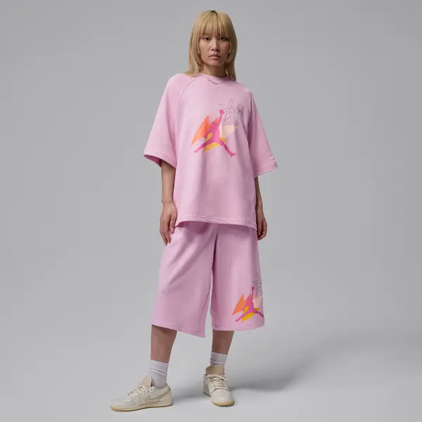 JORDAN Brooklyn Fleece French Terry Short-sleeve T-shirt - Pink