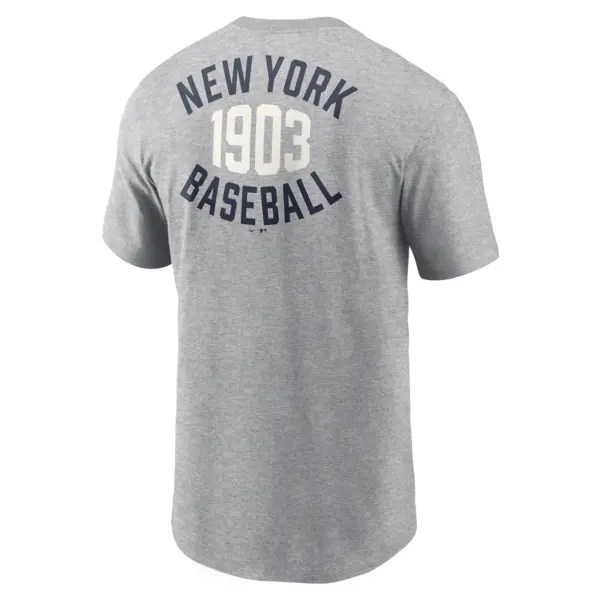 Nike New York Yankees Cooperstown 2-hit Large Logo Mlb T-shirt - Grey