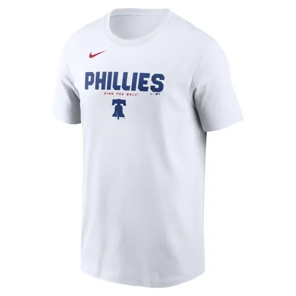 Nike Philadelphia Phillies Bold Team Name Mlb T-shirt - White