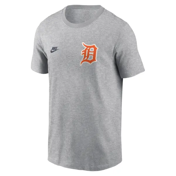 Nike Detroit Tigers Cooperstown 2-hit Large Logo Mlb T-shirt - Grey