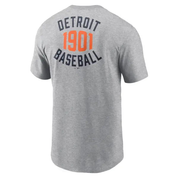 Nike Detroit Tigers Cooperstown 2-hit Logo Mlb T-shirt - Grey