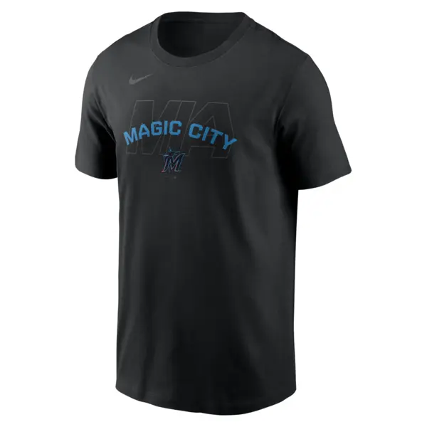 Nike Miami Marlins Fashion Mlb T-shirt - Black
