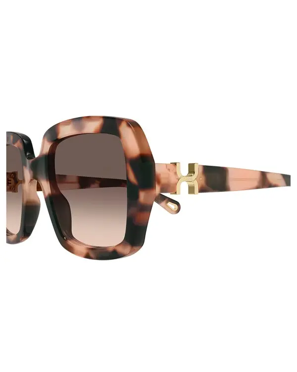 Chloé Rectangular Sunglasses, 52mm