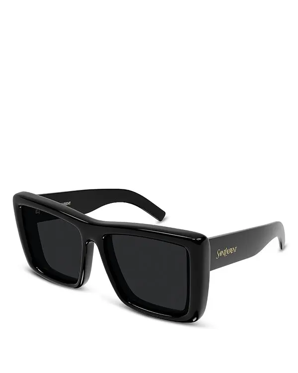 Saint Laurent Howl Rectangular Sunglasses, 61mm - Black