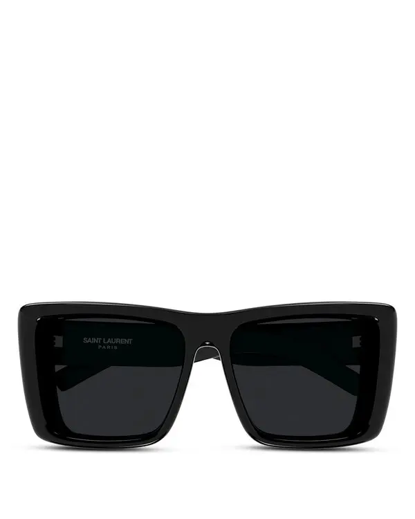 Saint Laurent Howl Rectangular Sunglasses, 61mm - Black