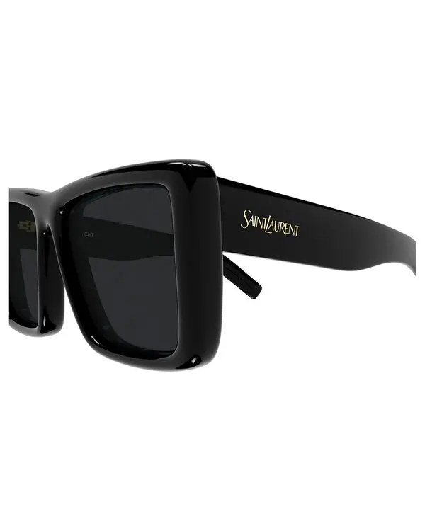 Saint Laurent Howl Rectangular Sunglasses, 61mm - Black