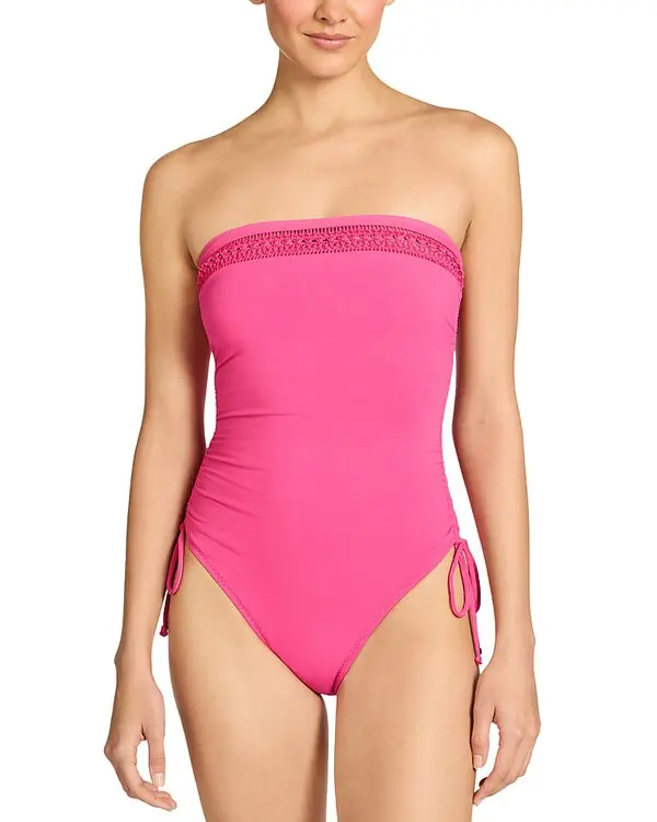 Robin Piccone Isabelle Bandeau One Piece Swimsuit - Strawberry