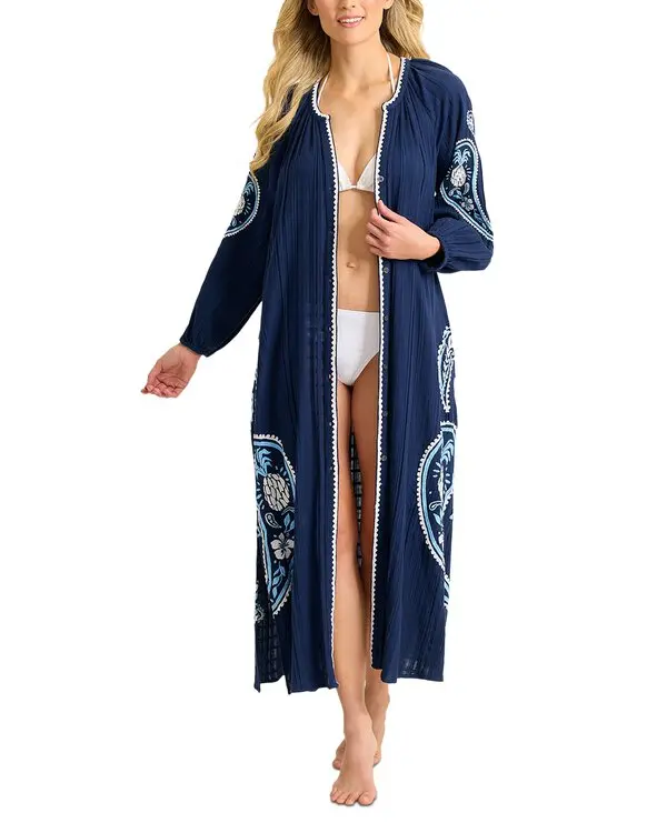 Tommy Bahama Mykonos Embroidered Dress Swim Cover-up