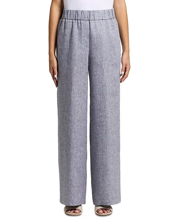 Peserico Wide Leg Linen Trousers