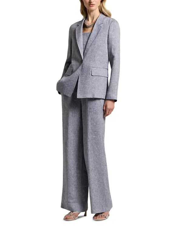 Peserico Wide Leg Linen Trousers