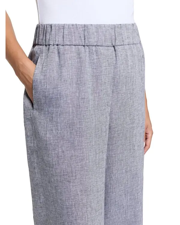 Peserico Wide Leg Linen Trousers