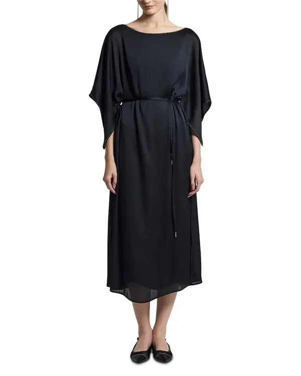 Peserico Boat Neck Midi Dress - Ink