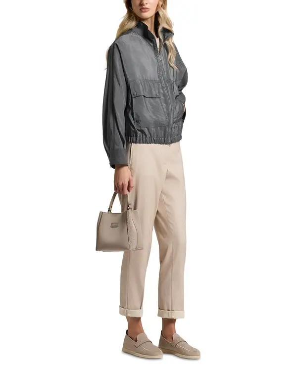 Peserico High Neck Zip-up Jacket - Aviator Blue