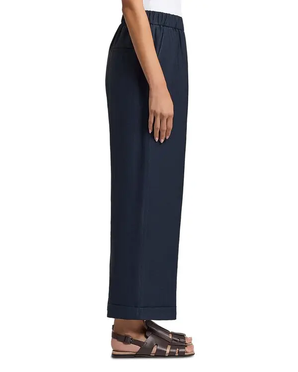 Peserico Elastic Waist Palazzo Trousers - Ink