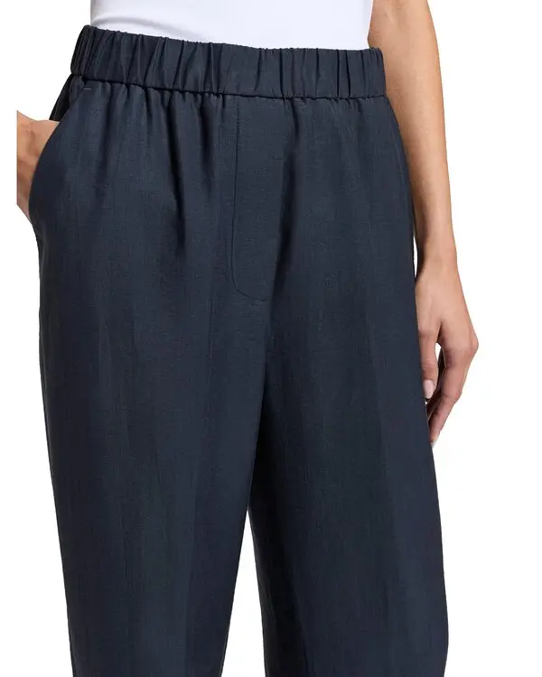 Peserico Elastic Waist Palazzo Trousers - Ink
