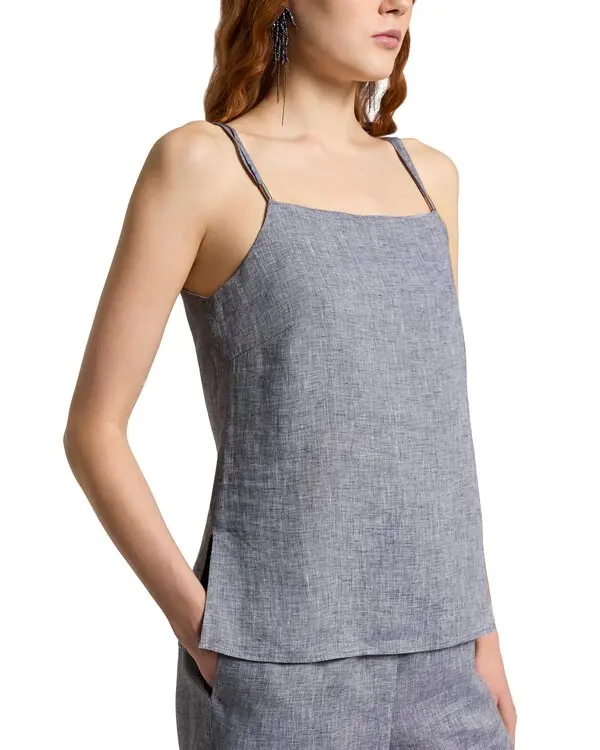 Peserico Sleeveless Linen Top - Ink