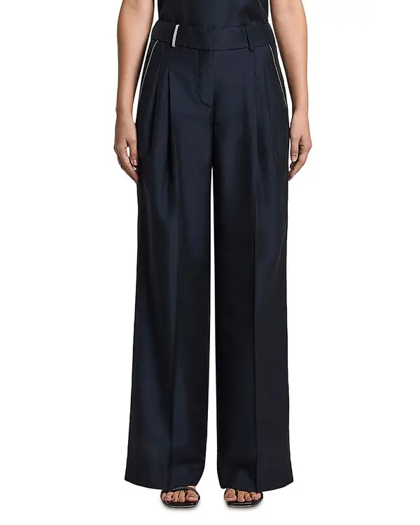 Peserico Double Dart Palazzo Trousers - Ink