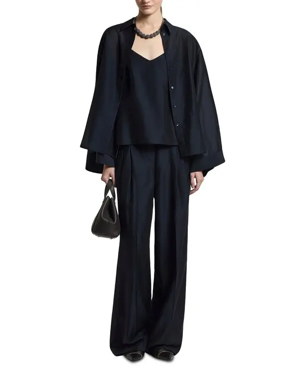 Peserico Double Dart Palazzo Trousers - Ink