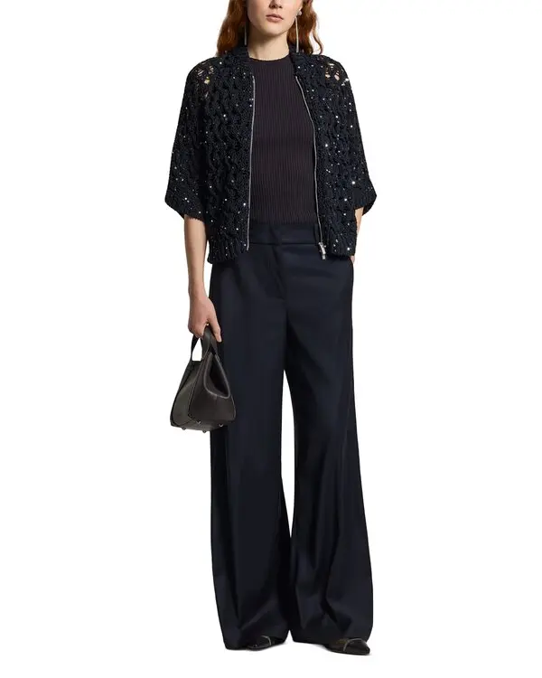 Peserico Knitted Sweater Jacket - Ink