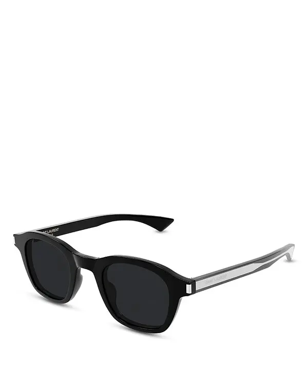 Saint Laurent Round Frame Sunglasses, 45mm - Black
