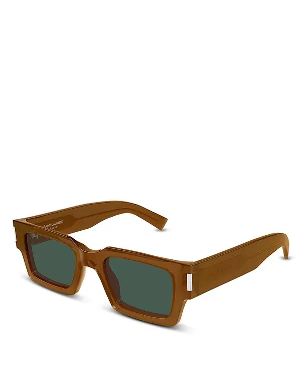 Saint Laurent Rectangular Sunglasses, 50mm - Brown
