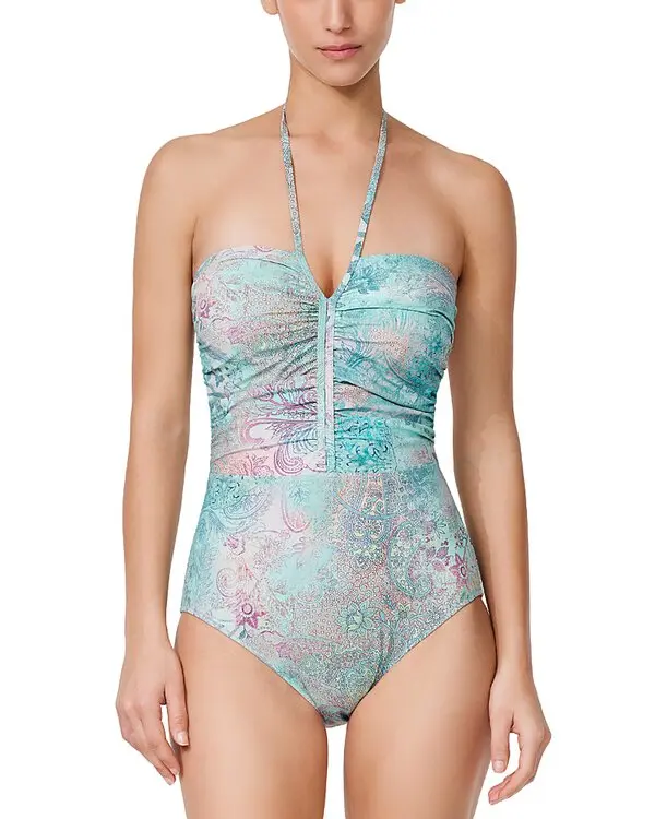 GOTTEX Souk Bandeau One-piece Swimsuit - Turquoise Multi