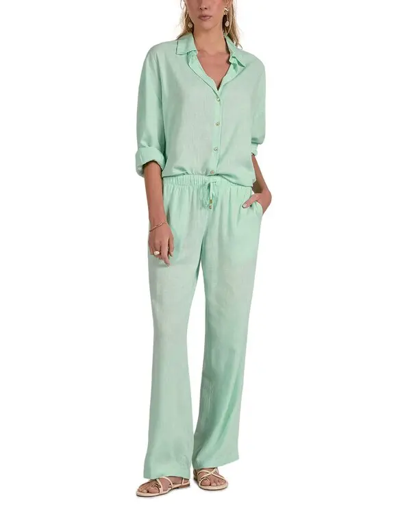 Elan Drawstring Swim Cover-up Pants - Mint