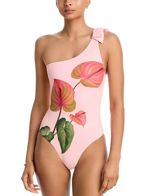 Farm Rio Anturium One Piece Swimsuit - Anturium Light