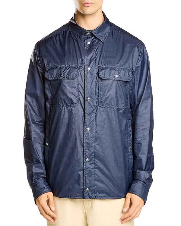 Moncler Transparent Nylon Pocket Shirt Jacket - Navy