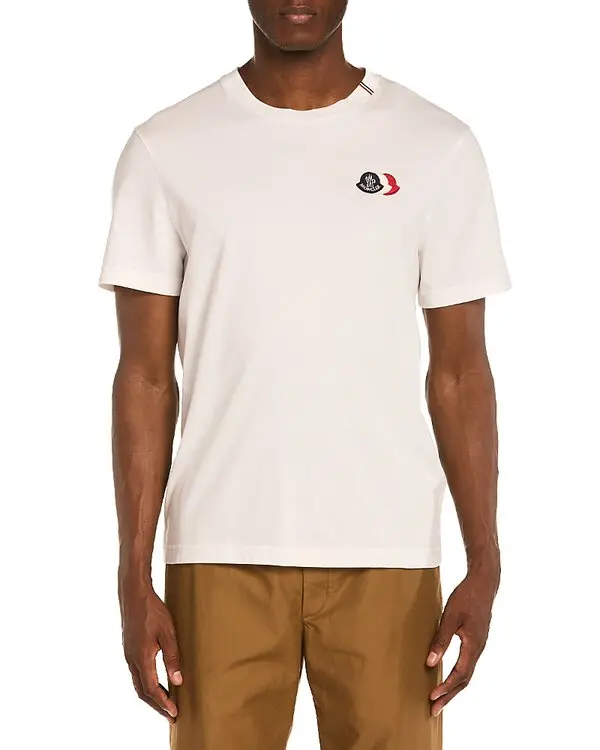 Moncler Short Sleeve Logo Graphic T-shirt - Natural