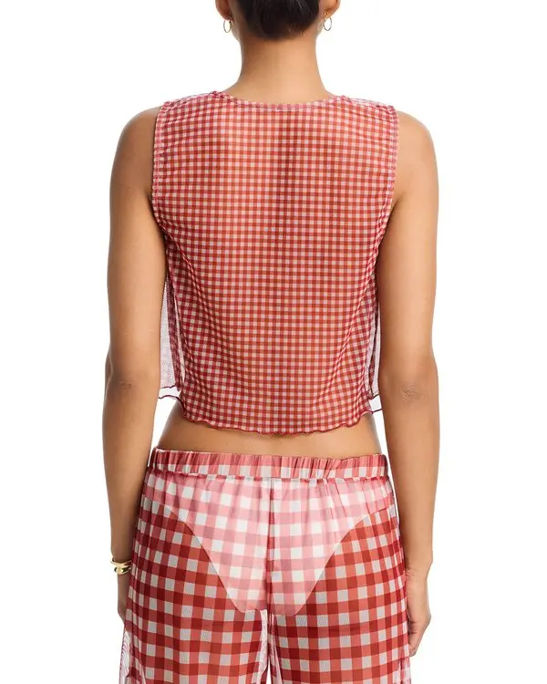 Aqua Mesh Cover Up Top