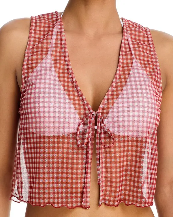 Aqua Mesh Cover Up Top
