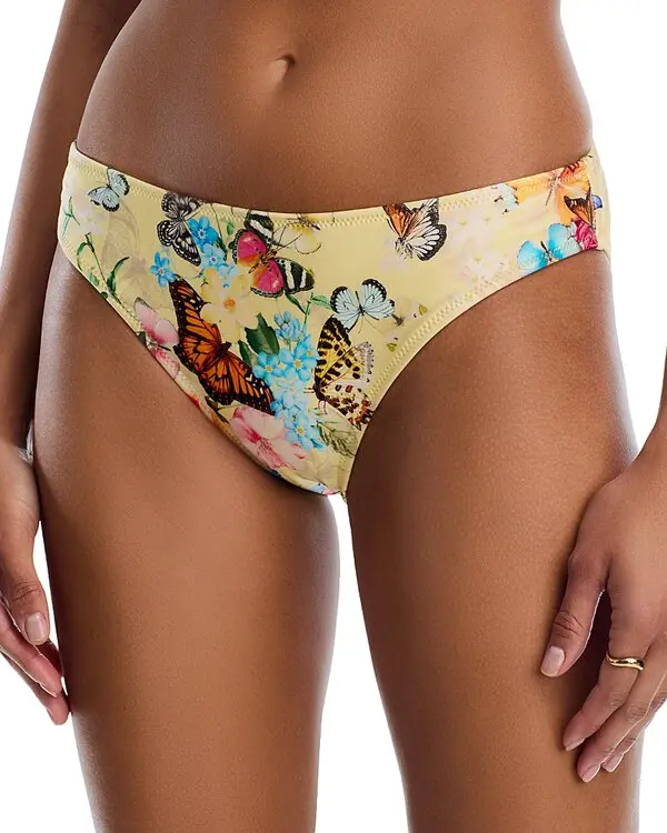 L'Agence Nicole Garden Butterflies Bikini Bottom - Multi