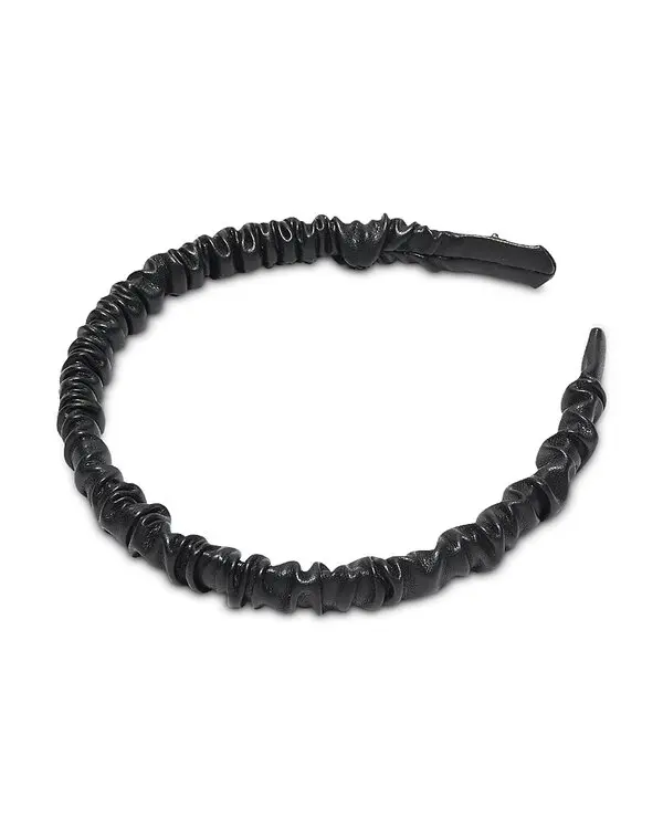 Lele Sadoughi Jessie Faux Leather Headband - Jet