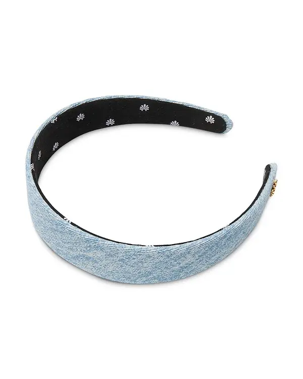 Lele Sadoughi Bessette Denim Headband - Stone Wash