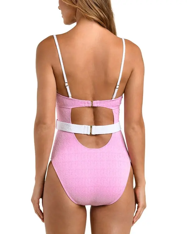 L'Agence Amie Colorblock One Piece Swimsuit