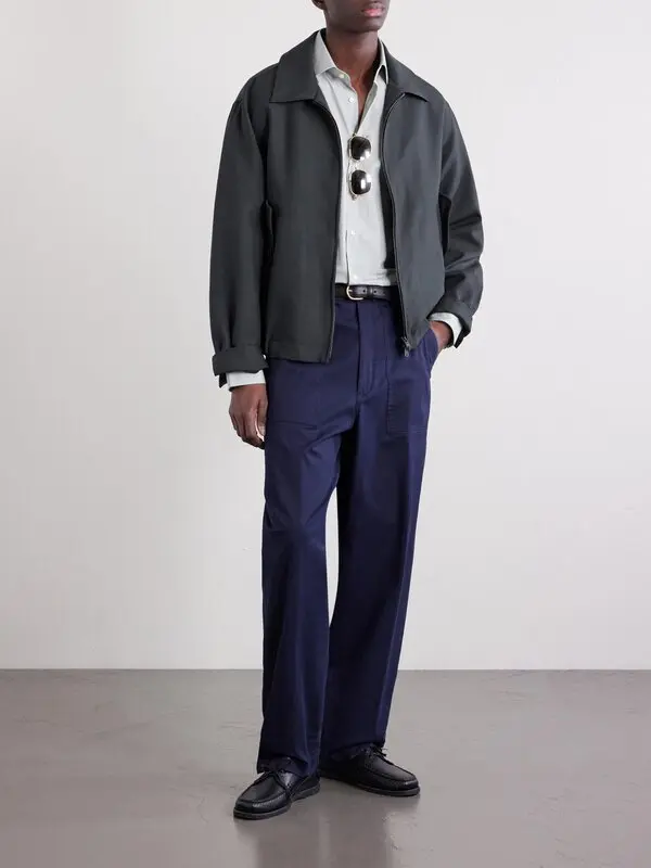 Ralph Lauren Purple Label Straight-leg Cotton-blend Twill Trousers