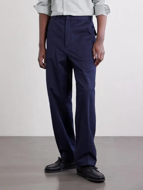 Ralph Lauren Purple Label Straight-leg Cotton-blend Twill Trousers