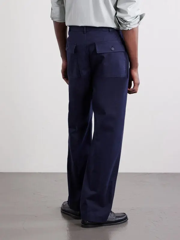 Ralph Lauren Purple Label Straight-leg Cotton-blend Twill Trousers