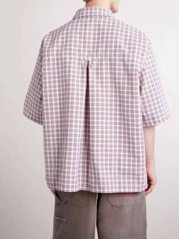 WILLY CHAVARRIA Ss Corcoran Checked Woven Shirt - Red