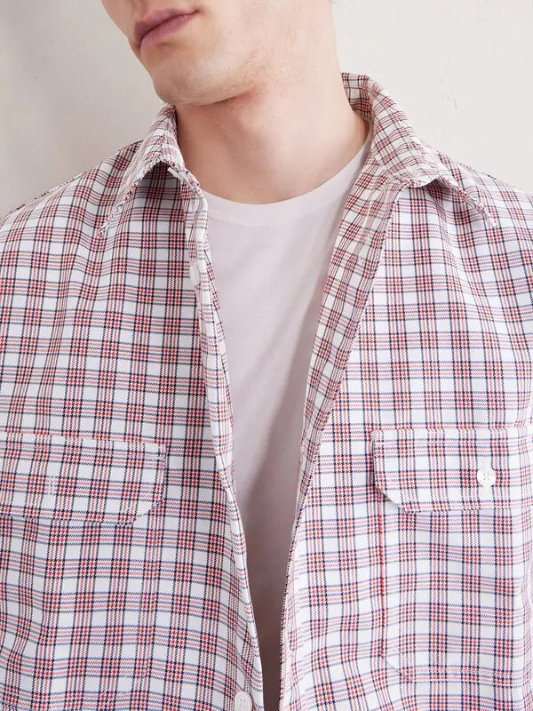 WILLY CHAVARRIA Ss Corcoran Checked Woven Shirt - Red
