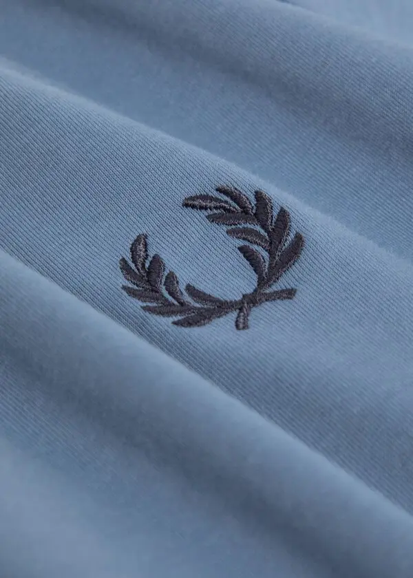 Fred Perry Logo-embroidered Cotton T-shirt - Blue