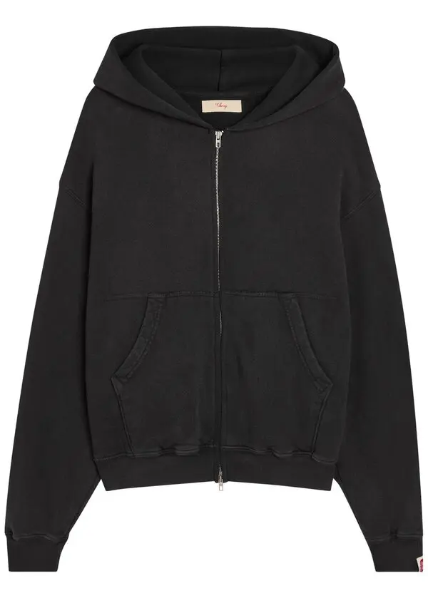 CHERRY LOS ANGELES Zip-up Cotton Sweatshirt - Black