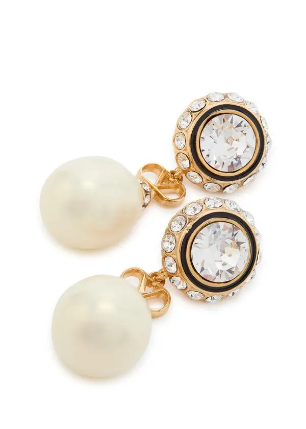 Valentino Garavani Vlogo Swarovski Pearl-embellished Earrings