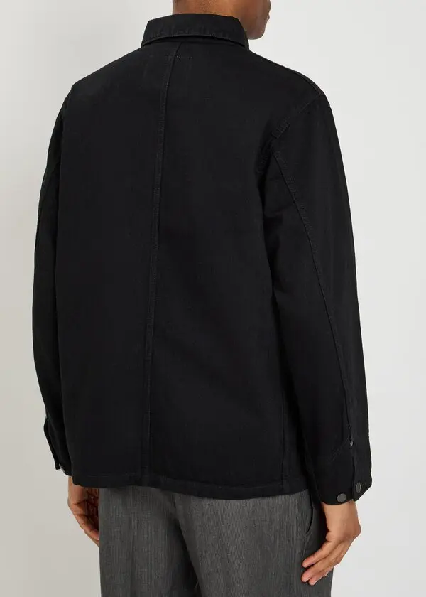 VOWELS Patch Pocket Denim Jacket - Black