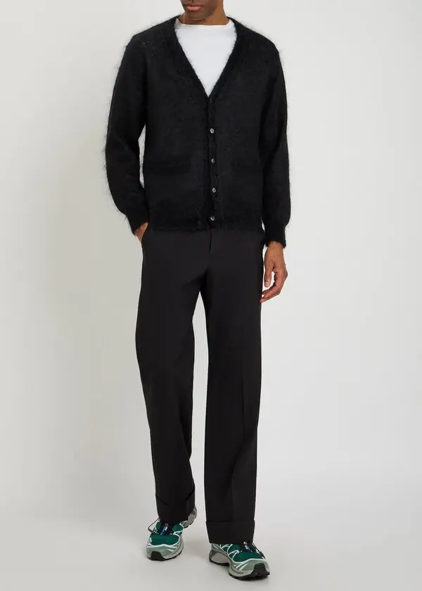 VOWELS V-neck Mohair-blend Cardigan