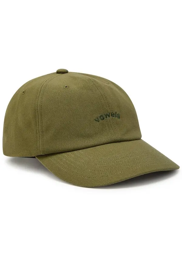 VOWELS Logo-embroidered Cotton Cap - Olive