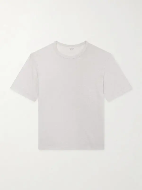 Hartford Linen-jersey T-shirt - Gray