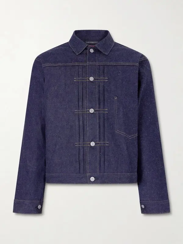 HUMAN MADE Pleated Denim Trucker Jacket