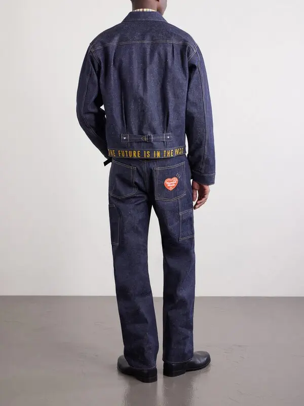 HUMAN MADE Pleated Denim Trucker Jacket